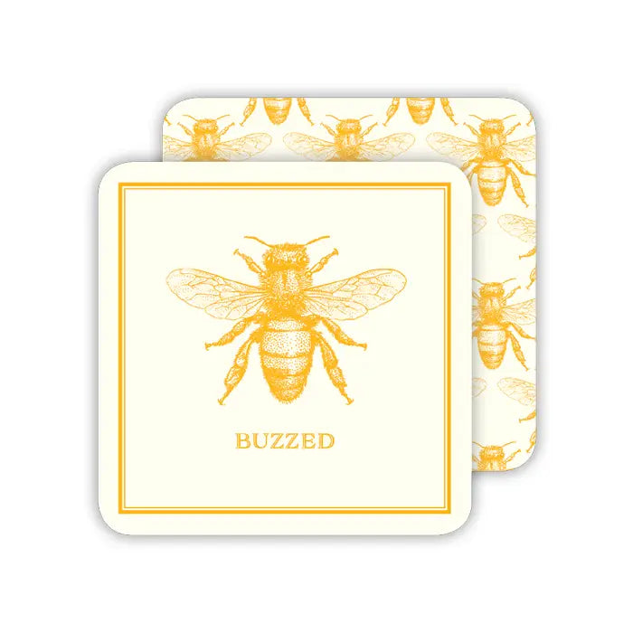 Buzzed Gold Bee Coaster Box - Set of 50 – AGAPANTHUS