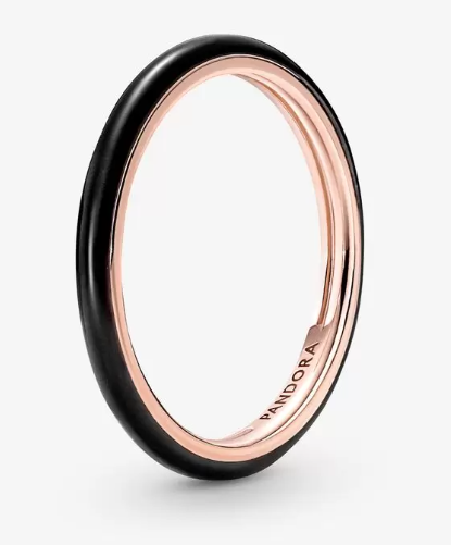PANDORA ME Black Enamel Ring – AGAPANTHUS